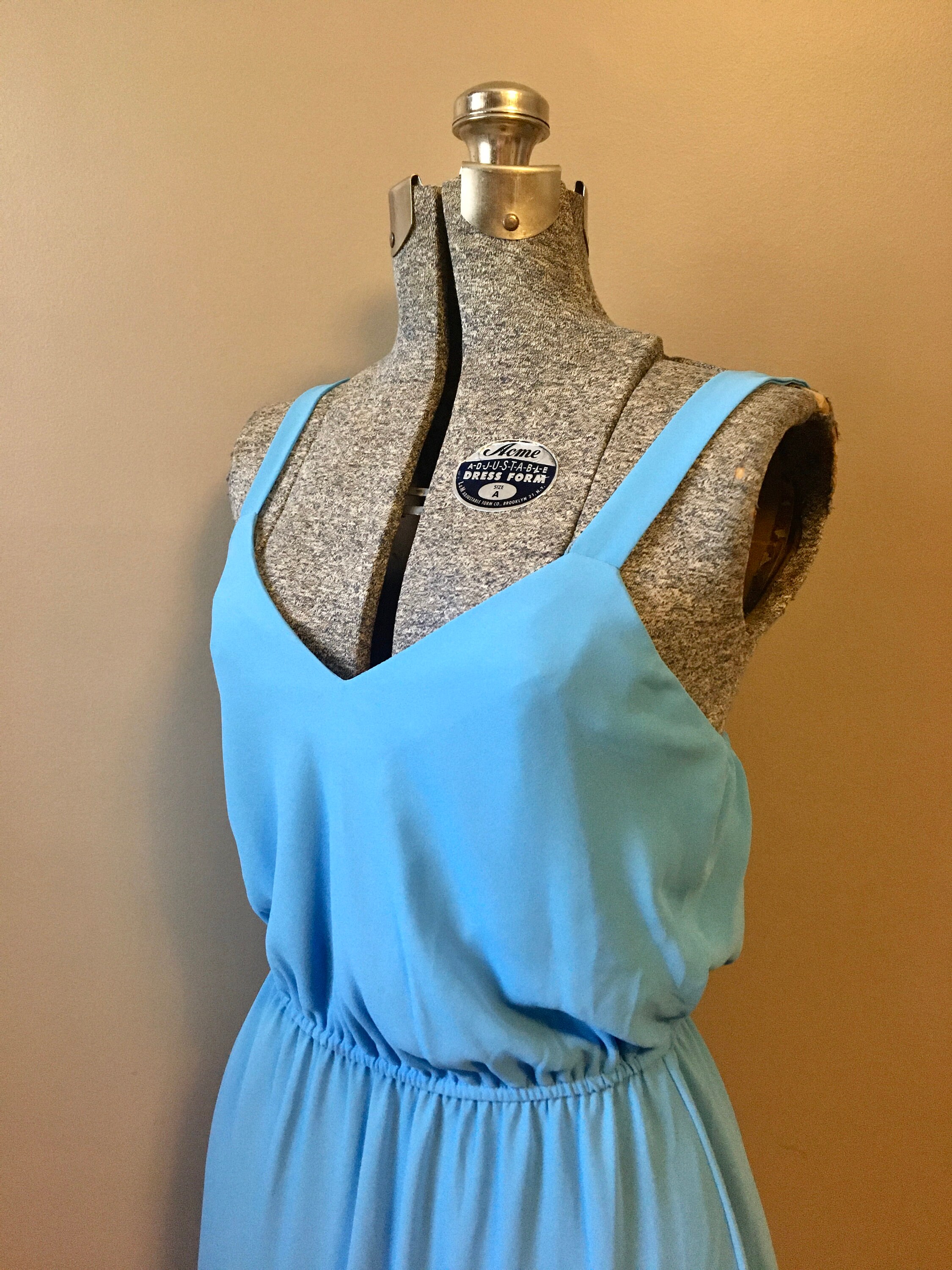 1970s Baby Blue Dress/ 1970s Blue Summer Dress/small/ Vintage - Etsy