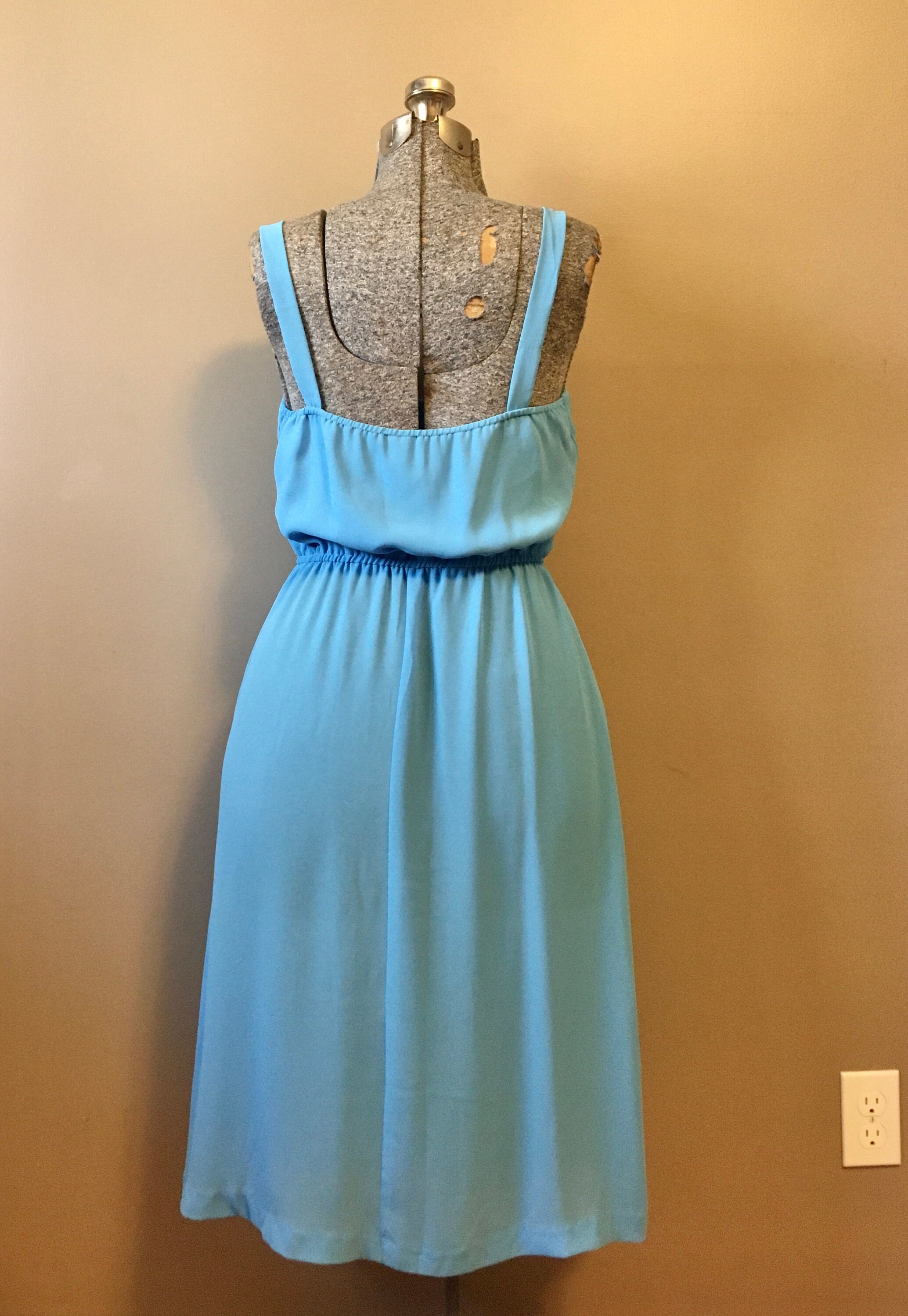 1970s Baby Blue Dress/ 1970s Blue Summer Dress/small/ Vintage - Etsy