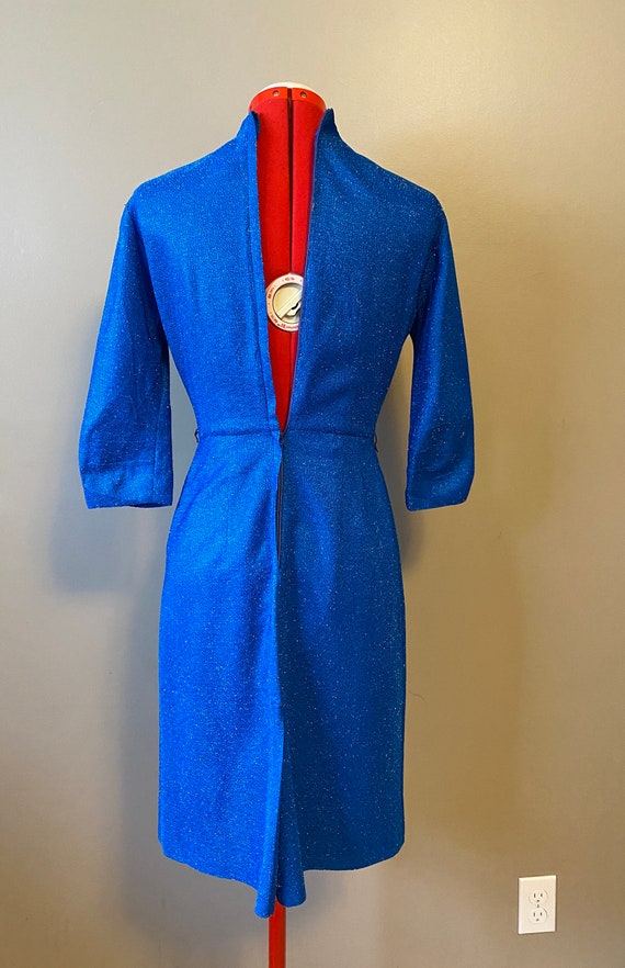 1980s Cobalt Blue Sparkly Mini Dress/ 1980s Sparkly B… - Gem