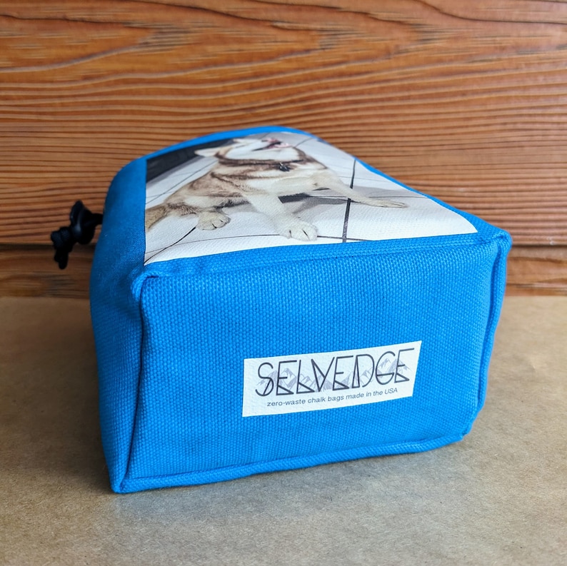 Neon Blue Custom Chalk Bag | Your Image | Rock Climbing Gift - Etsy