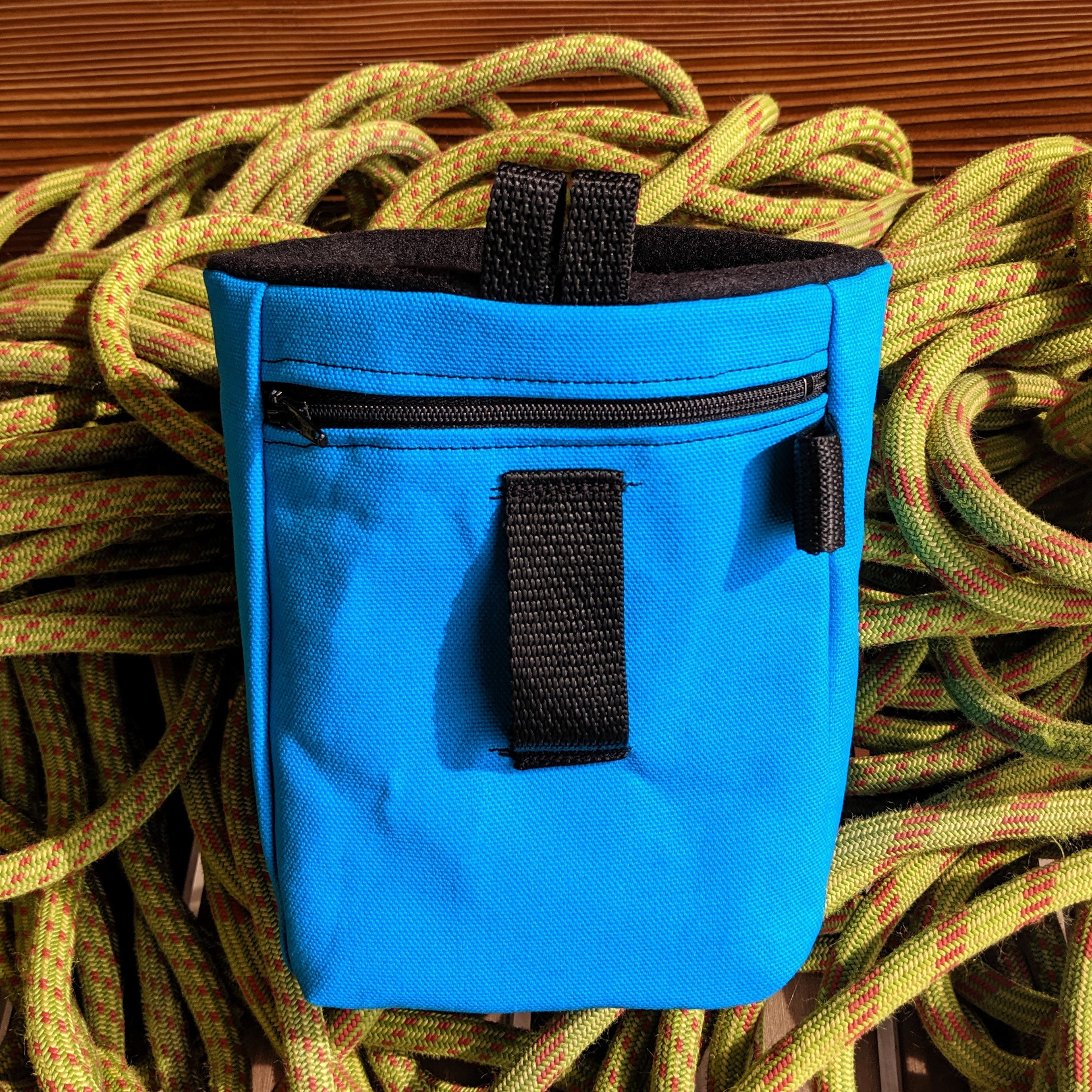 Neon Blue Custom Chalk Bag | Your Image | Rock Climbing Gift - Etsy