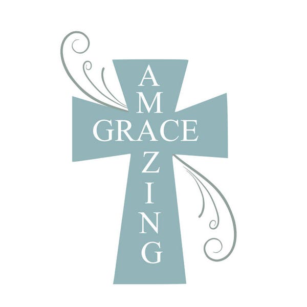 Amazing Grace Cross Svg - Etsy