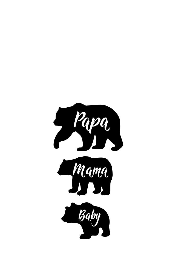 Bear Svg Papa Bear, Mama Bear, and Baby Bear Svg Svg File Png File Dxf ...