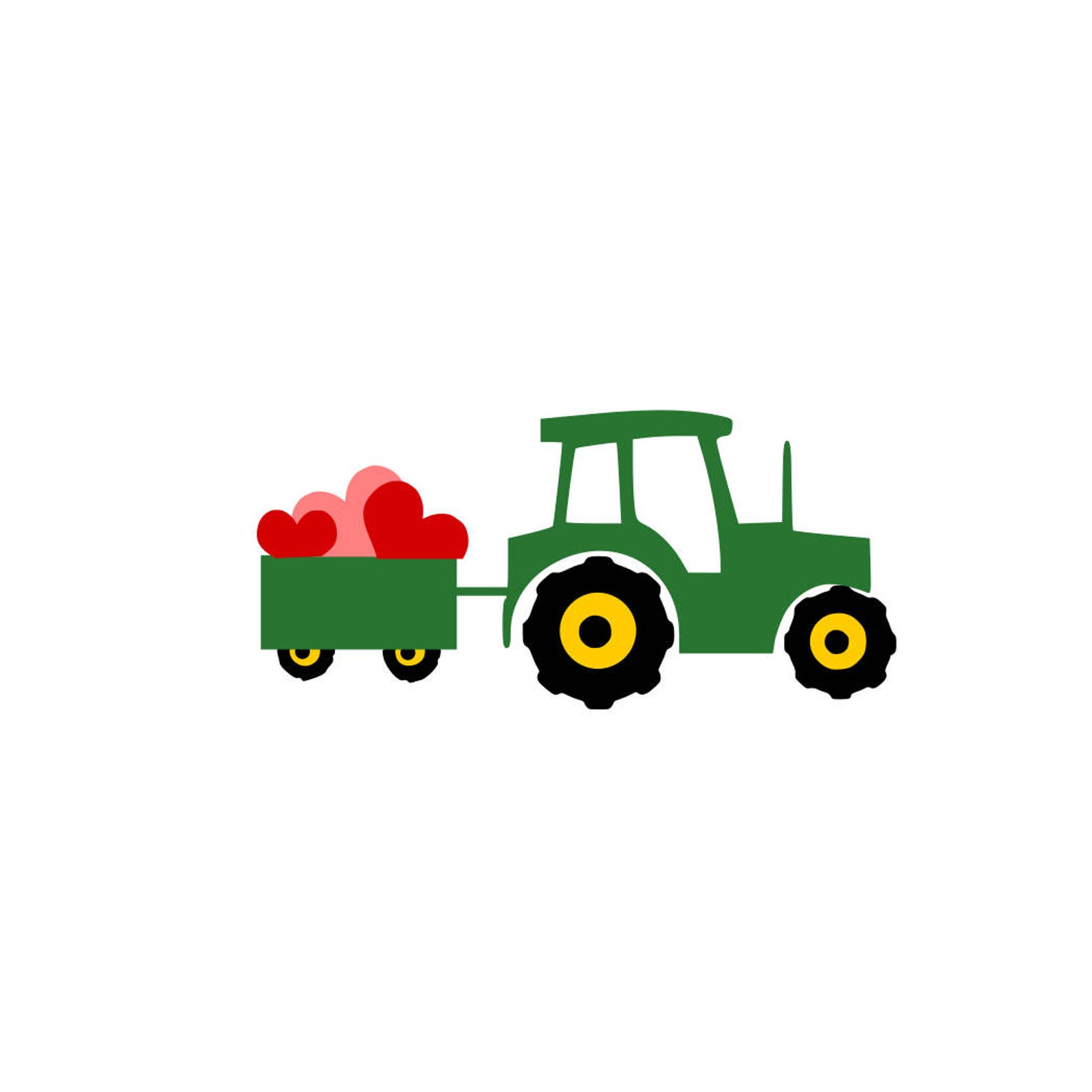 Valentine Svg Tractor Pulling Hearts Svg Svg File Png File - Etsy