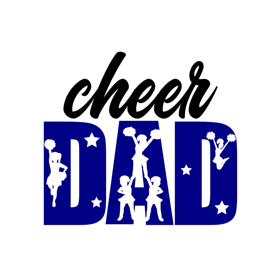 Cheer Dad; Dad Svg; Cheerleader Dad Knockout Svg; Transparent Png ...