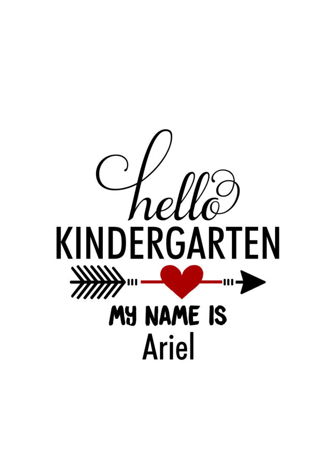 Hello Kindergarten Svg; Back to School; First Day of School Svg; Svg ...