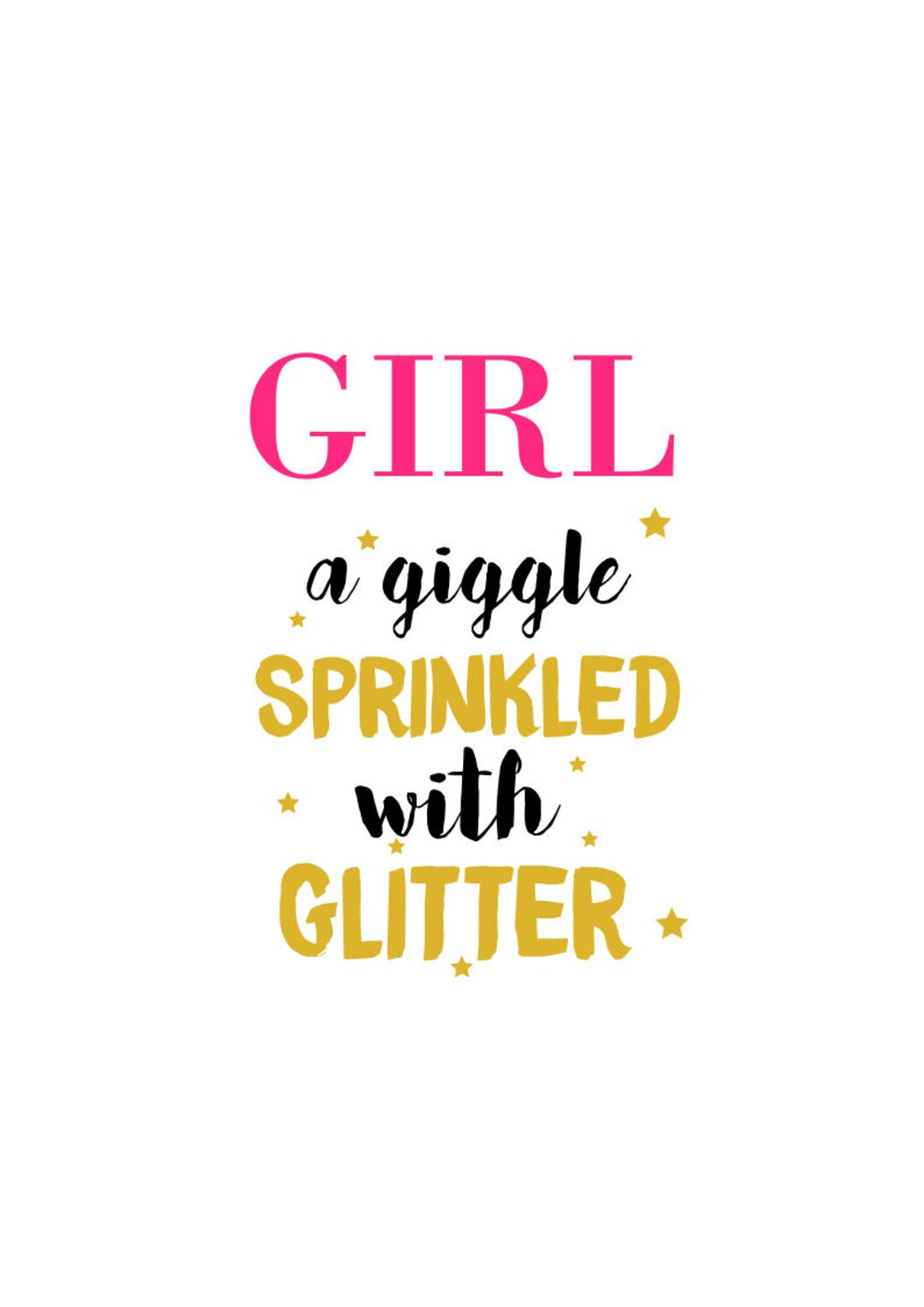 Girl Definition Svg; Girl a Giggle Sprinkled With Glitter Svg;svg File ...