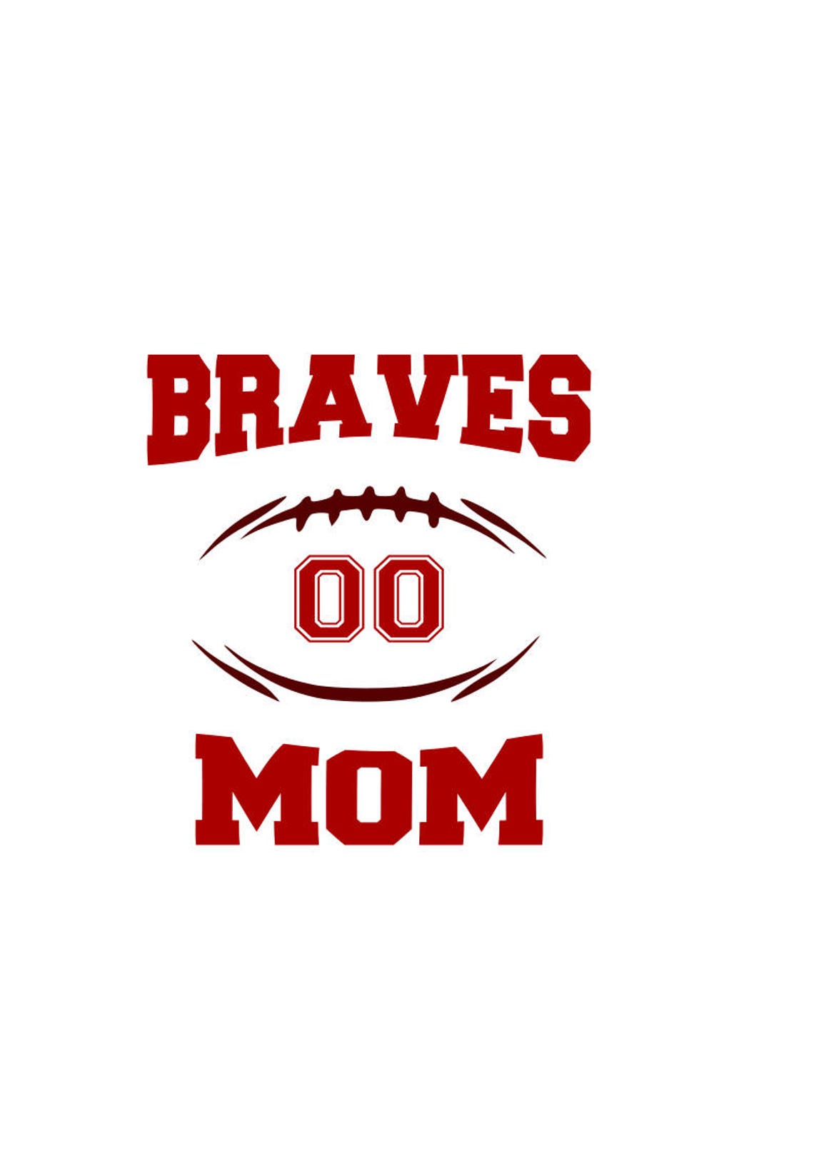 Football Svg Braves Mom Svg File Png File Jpeg File Dxf | Etsy