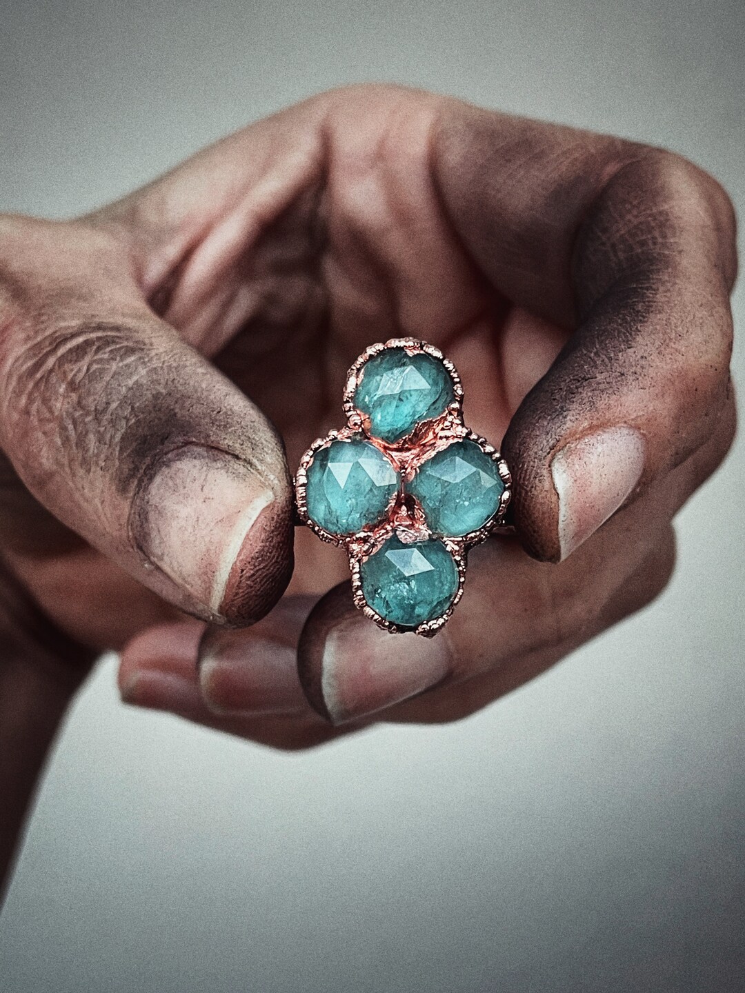 Multiple Stone Ring. Amethyst Ring. Blue Kyanite Ring - Etsy