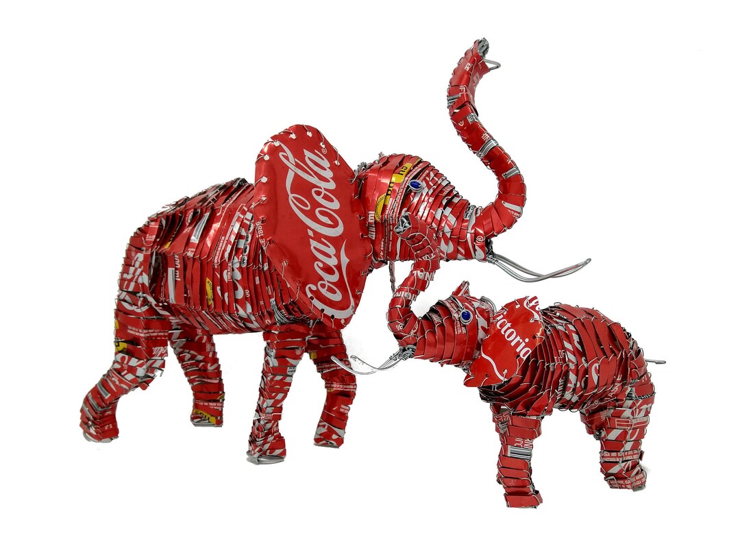 Recycled Elephant Tin Can Model (large) - Etsy UK