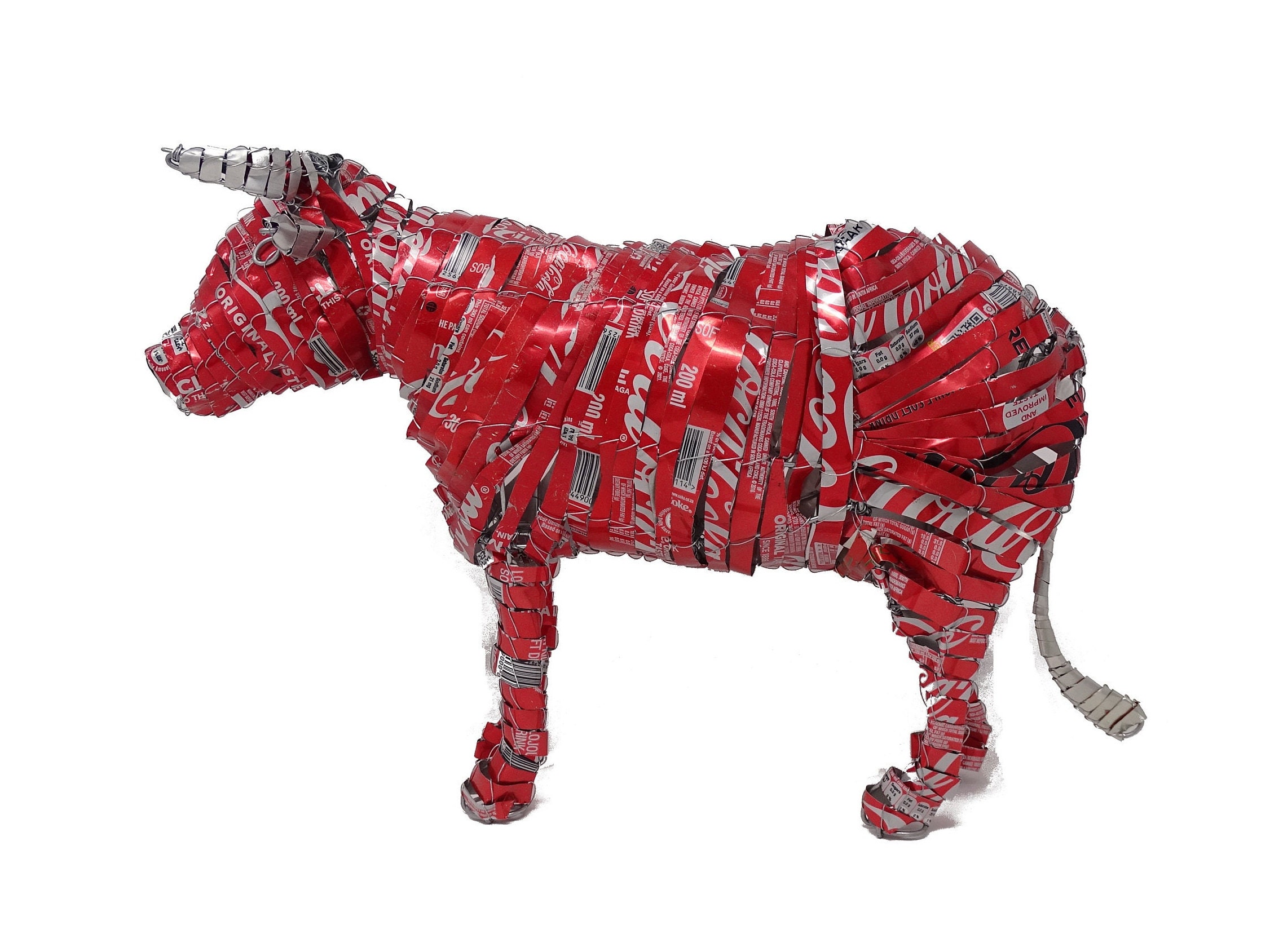 Modelo de lata de hojalata de vaca de Coca-Cola reciclada - Etsy México