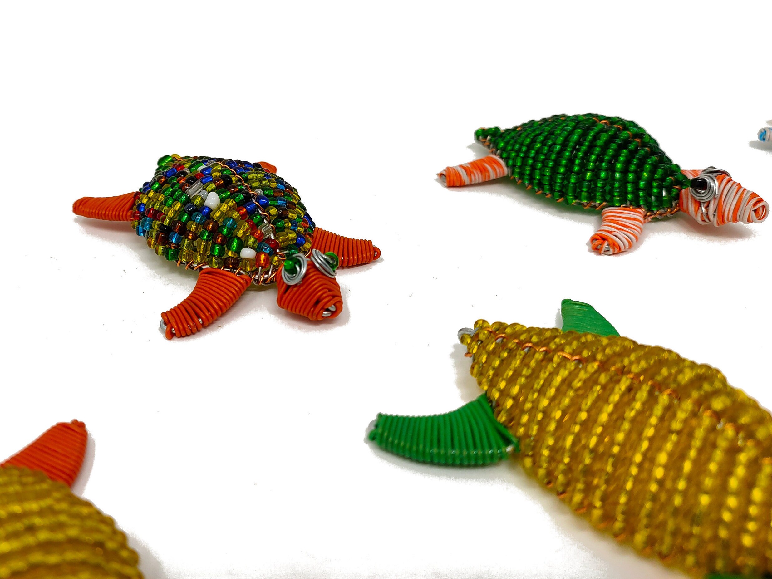 Beaded Wire Baby Turtle - Etsy UK