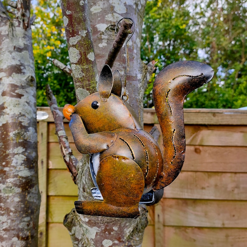 Squirrel Tea Light Candle Holder Recycled Metal Lantern - Etsy