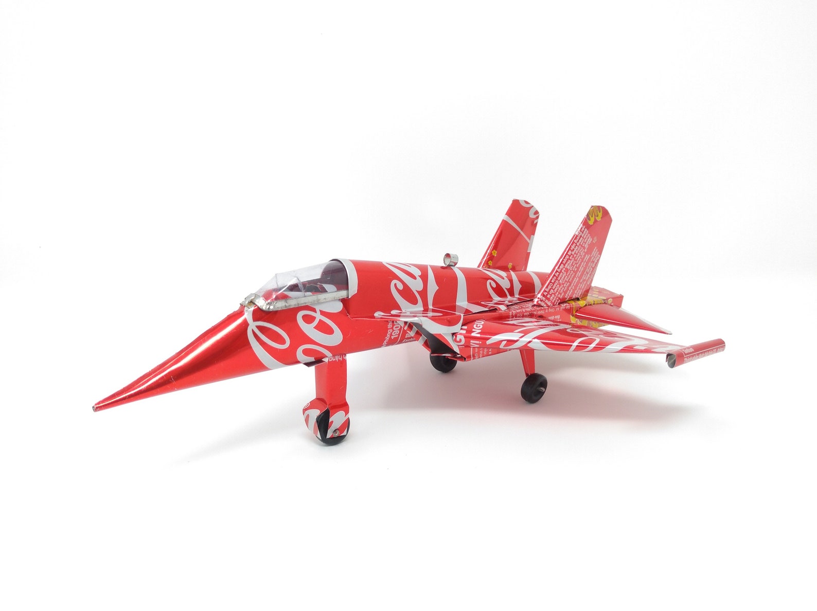 Coke / Coca-cola Fighter Jet Recycled Tin Can Model - Etsy