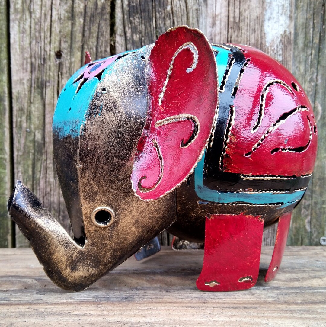 Red Elephant Tea Light Candle Holder / Incense Burner - Ideal for Home ...