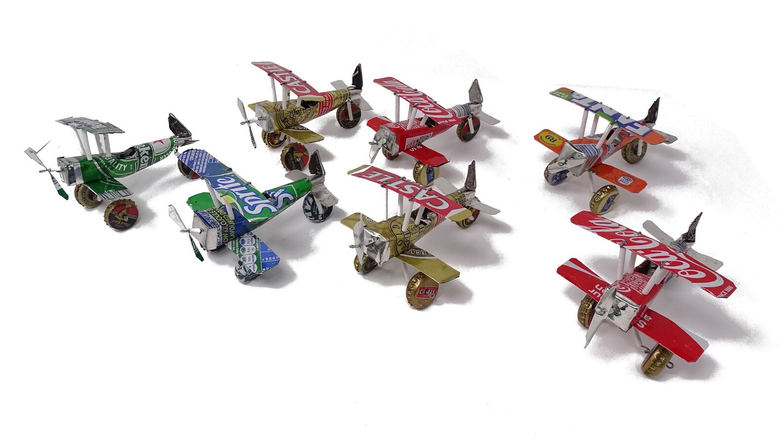 Recycled Mini Bi-plane Tin Can Model - Etsy UK