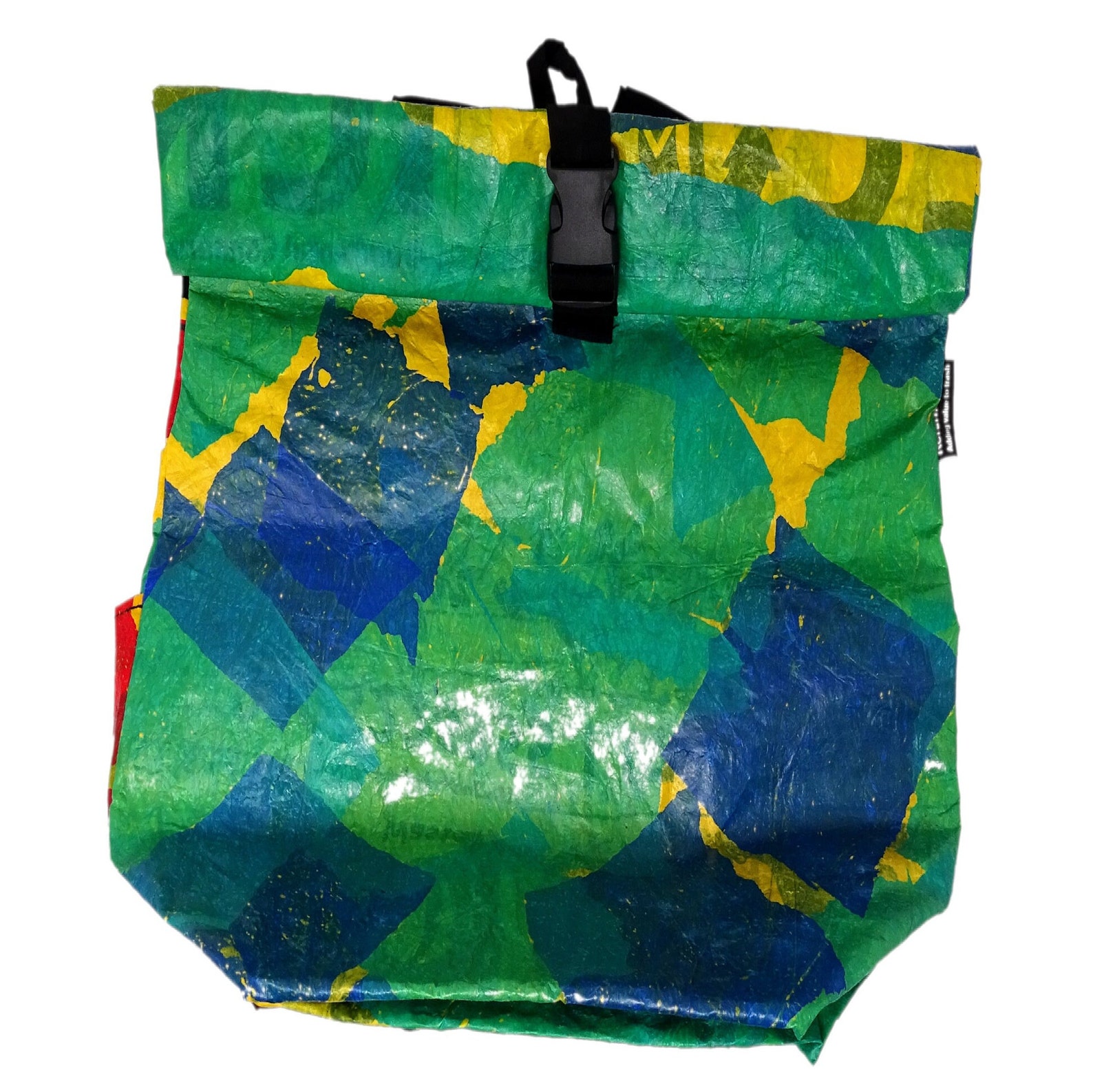 Mema Upcycled Roll-top Backpack Made From Recycled Plastic Bags selection 1 - Etsy UK