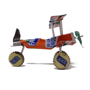 Recycled Mini Bi-plane Tin Can Model - Etsy