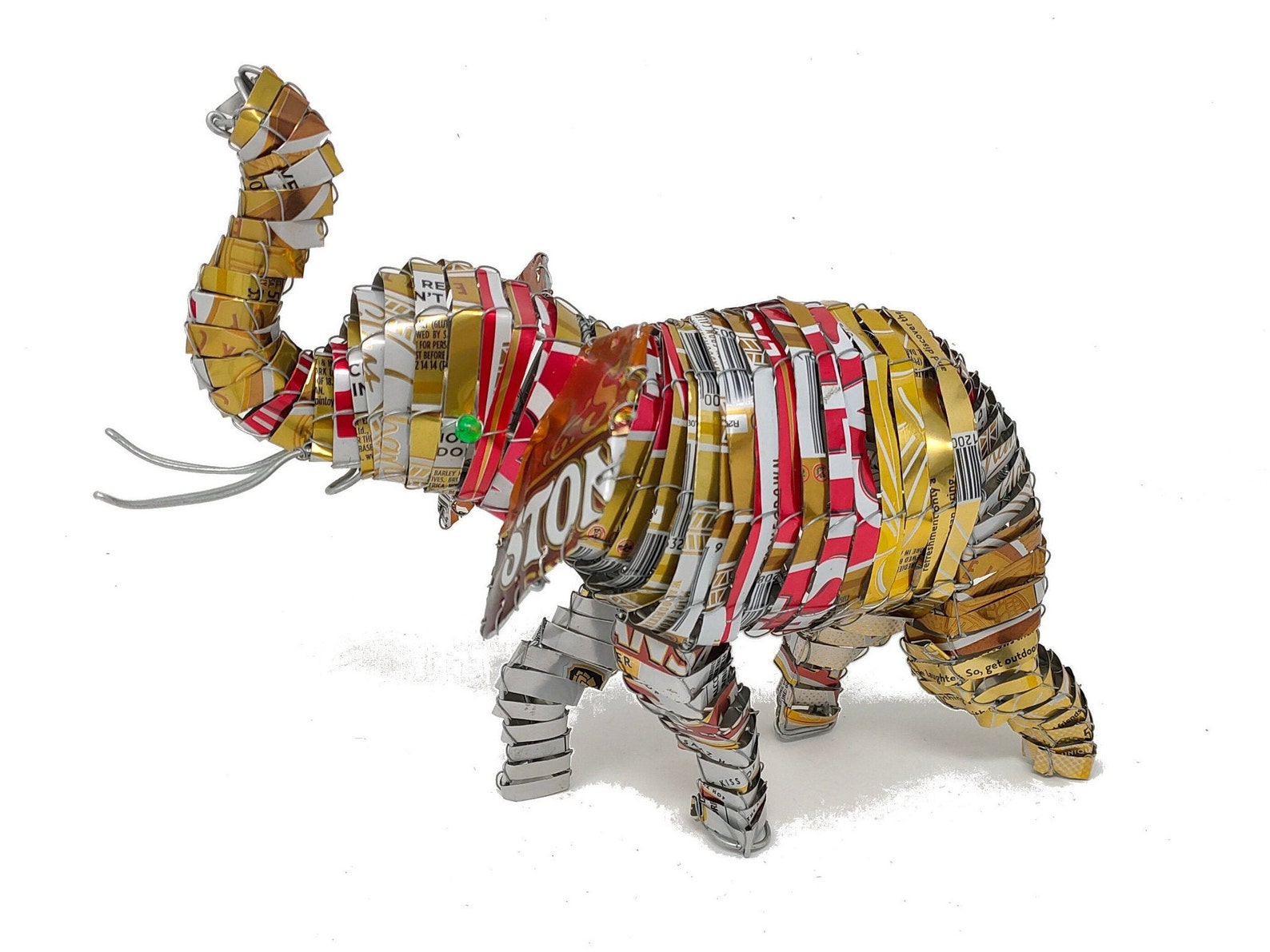 Recycled Elephant Tin Can Model medium - Etsy