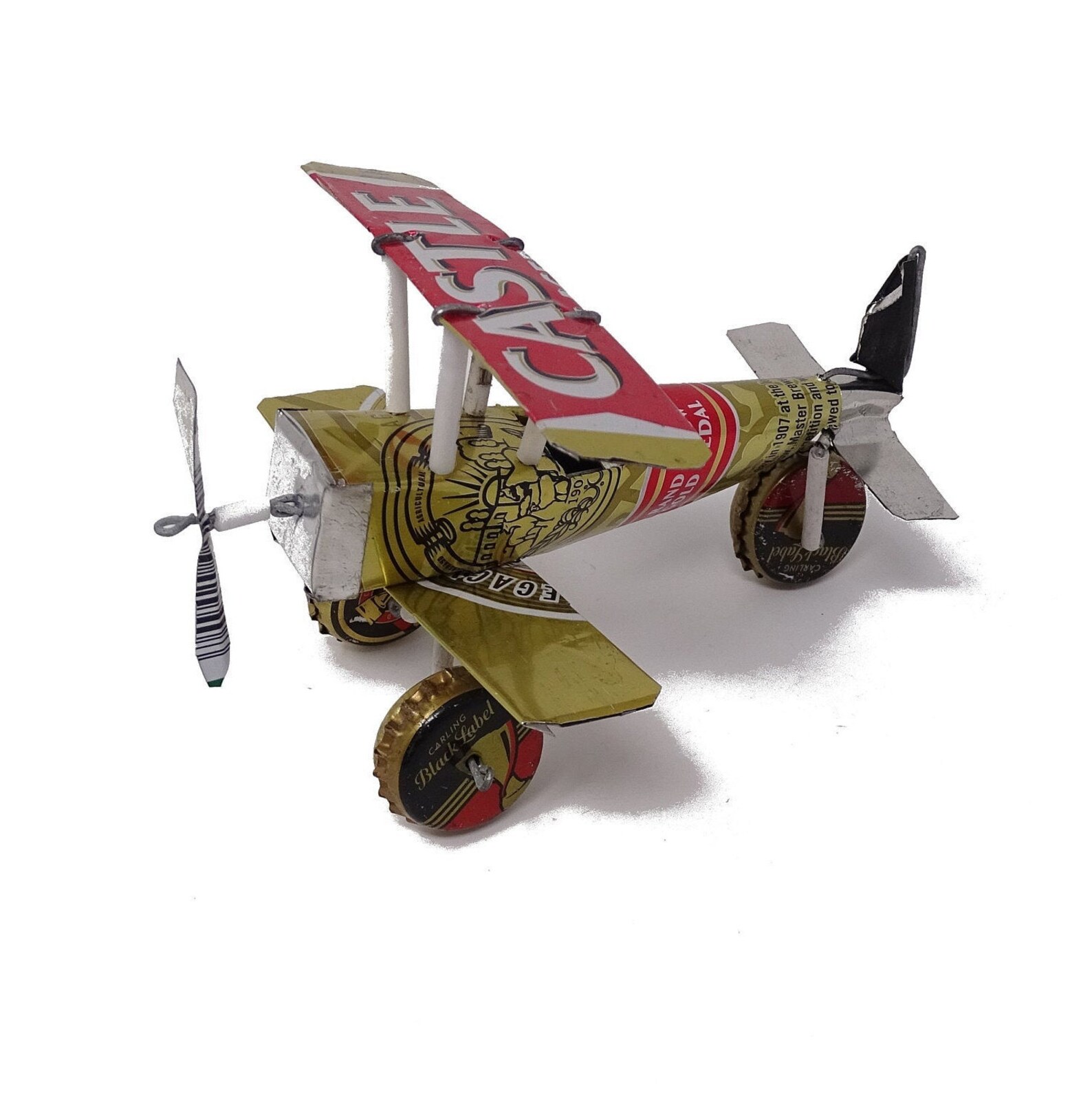 Recycled Mini Bi-plane Tin Can Model - Etsy UK