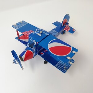 Pepsi Bi-plane Recycled Tin Can Model - Etsy