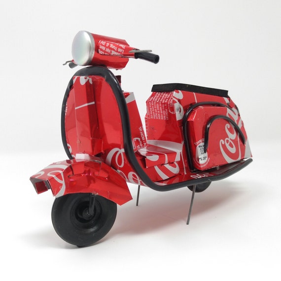Recycled Tin Can Coca-cola Lambretta Scooter / Moped Model - Etsy UK