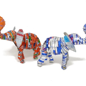 Recycled Elephant Tin Can Model (medium) - Etsy