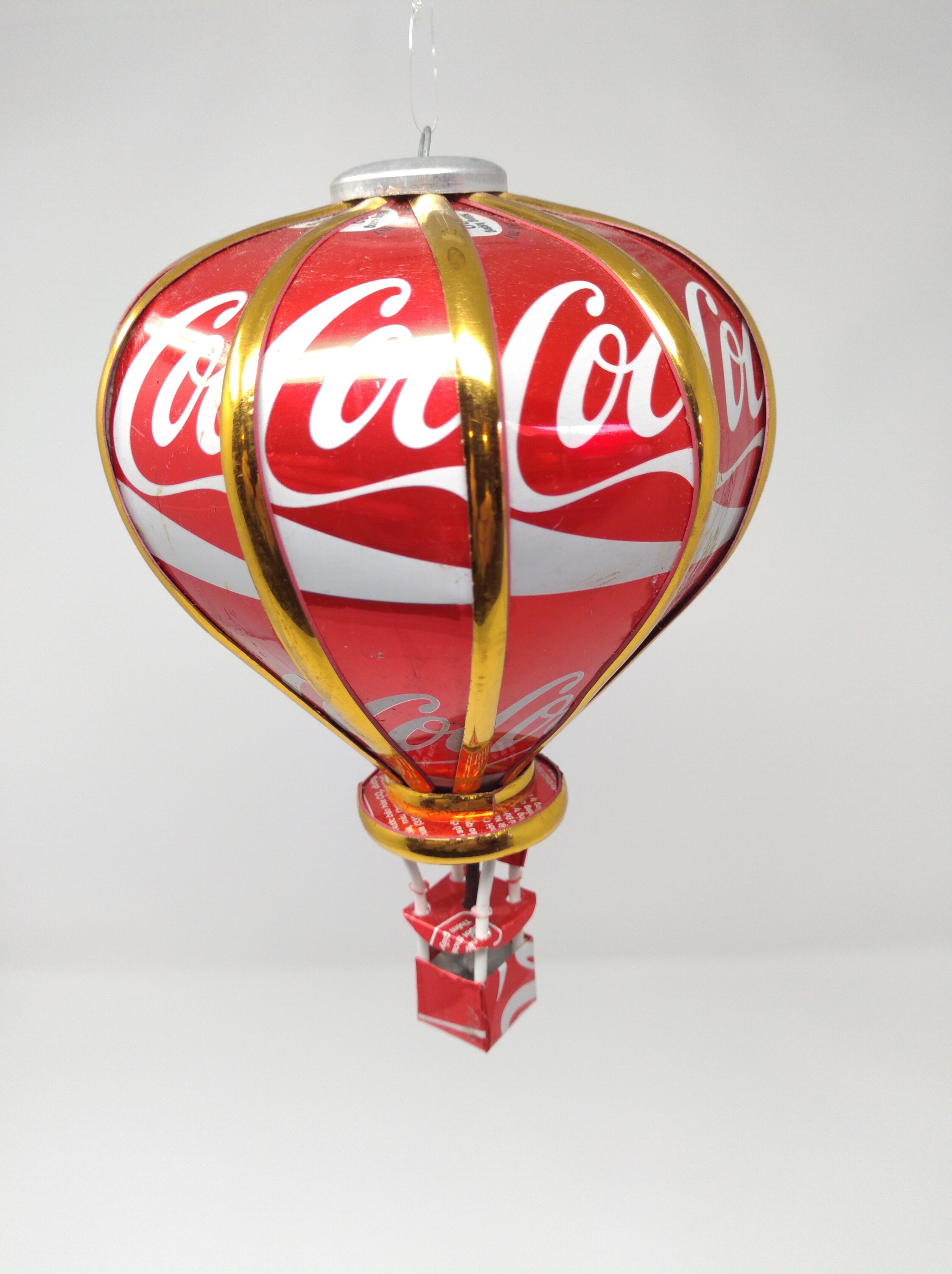 Recycled Tin Can Coke Coca Cola Hot Air Balloon Model Etsy Uk