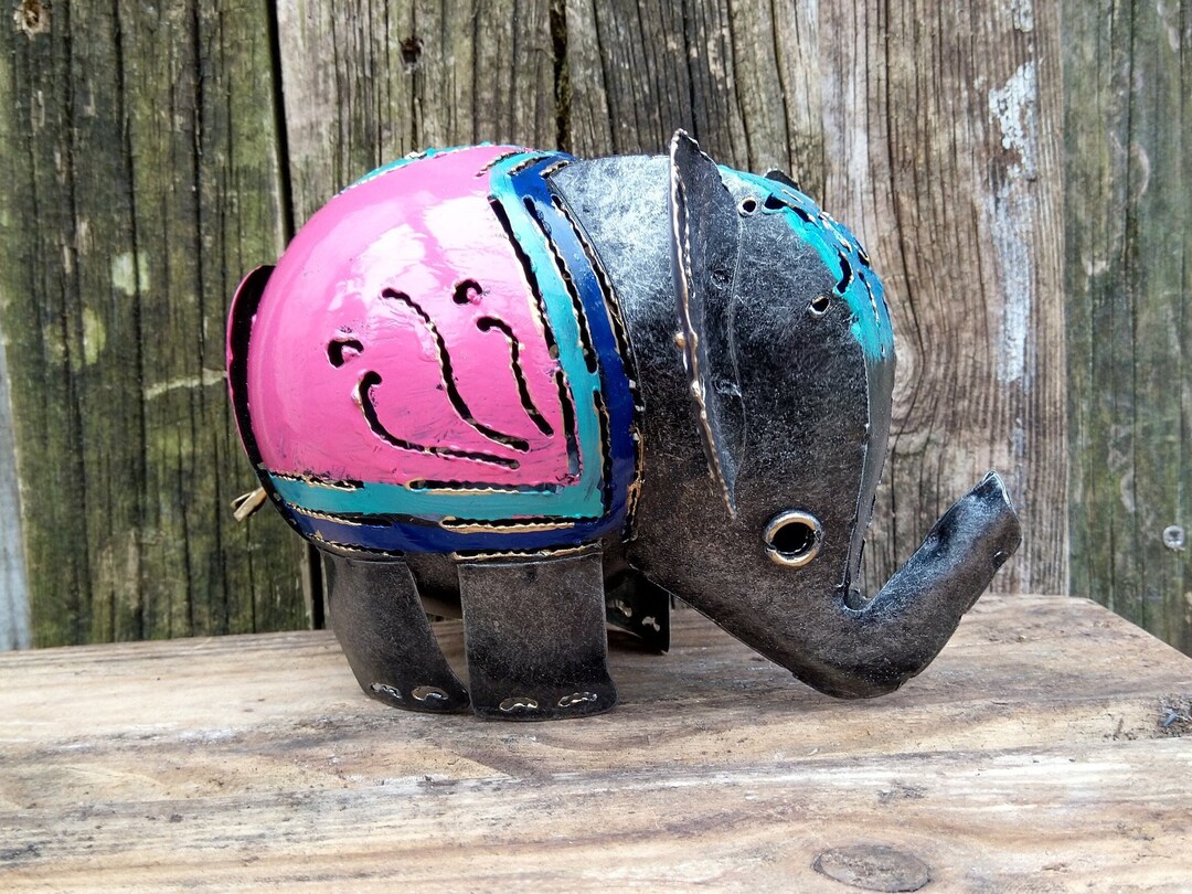 Pink Elephant Tea Light Candle Holder - Ideal for Home or Garden - Etsy