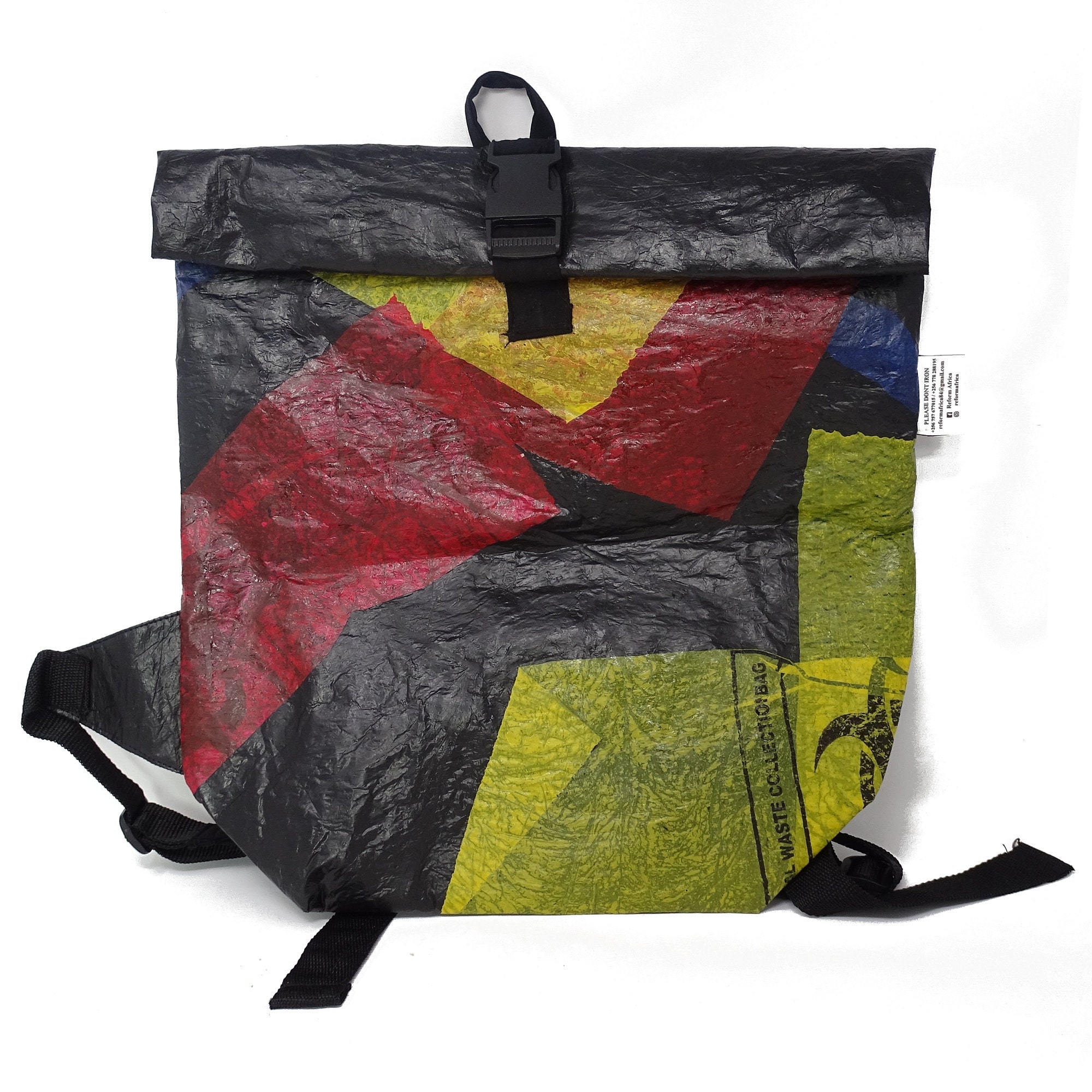 Mema Upcycled Roll-top Backpack Made From Recycled Plastic - Etsy UK