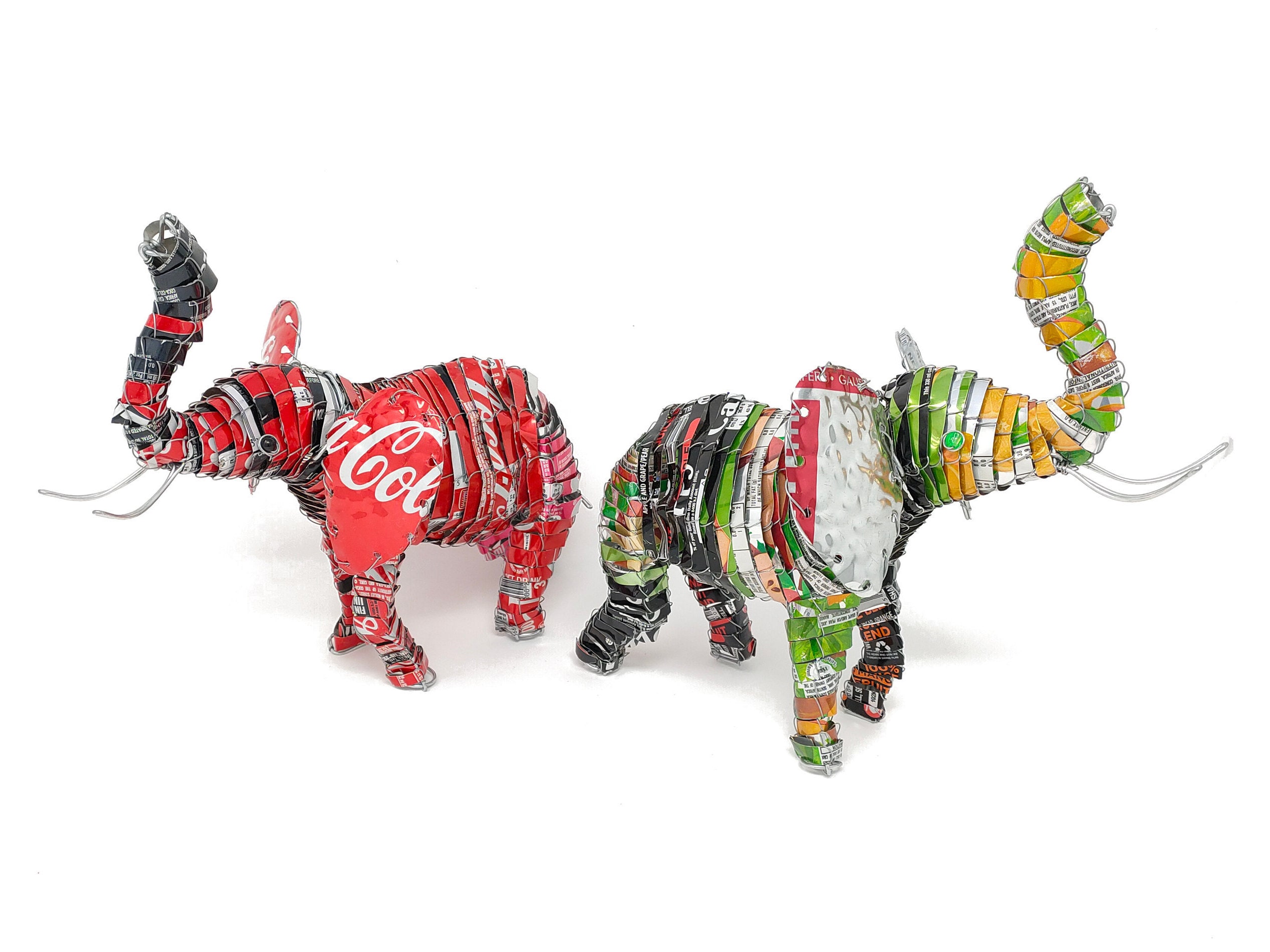 Recycled Elephant Tin Can Model (medium) - Etsy