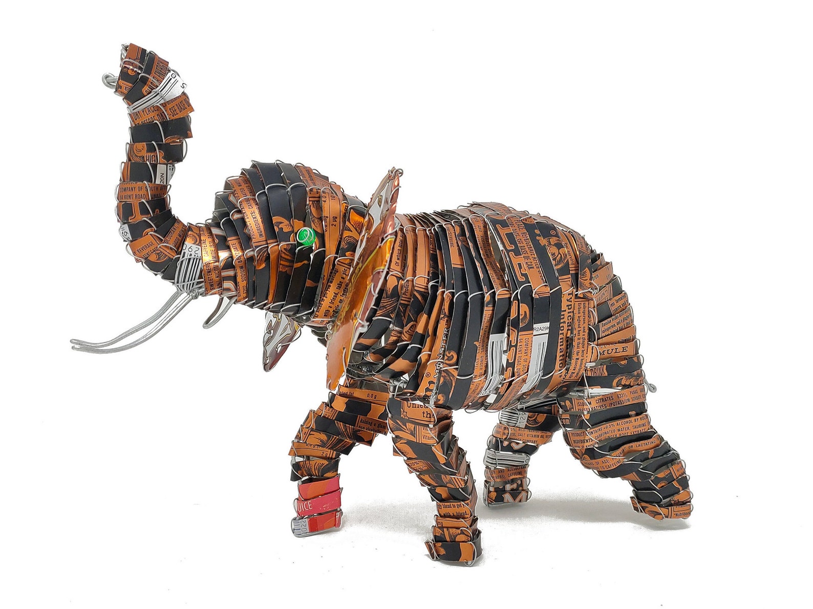 Recycled Elephant Tin Can Model medium - Etsy