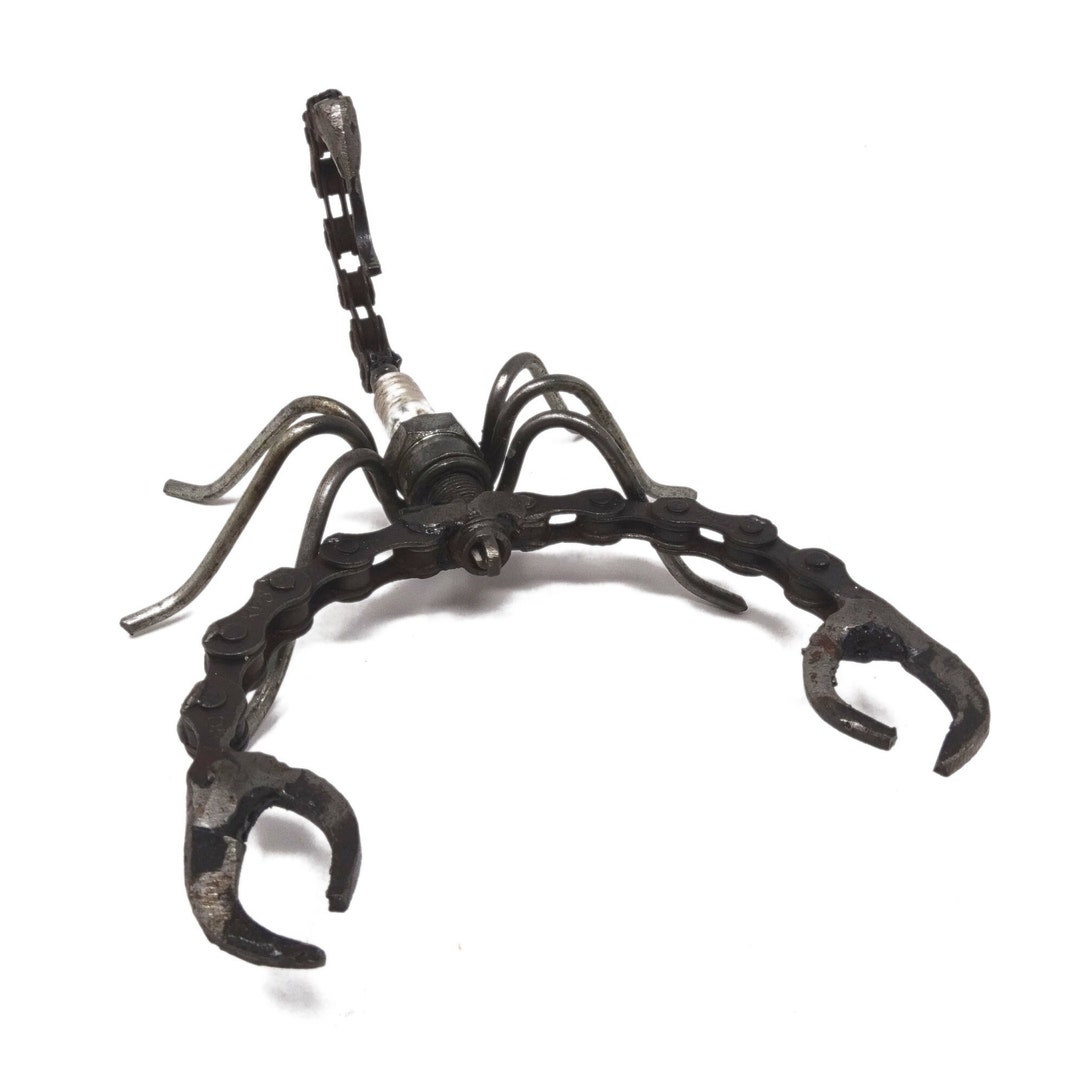 Scorpion Spark Plug & Scrap Metal Sculpture, - Etsy