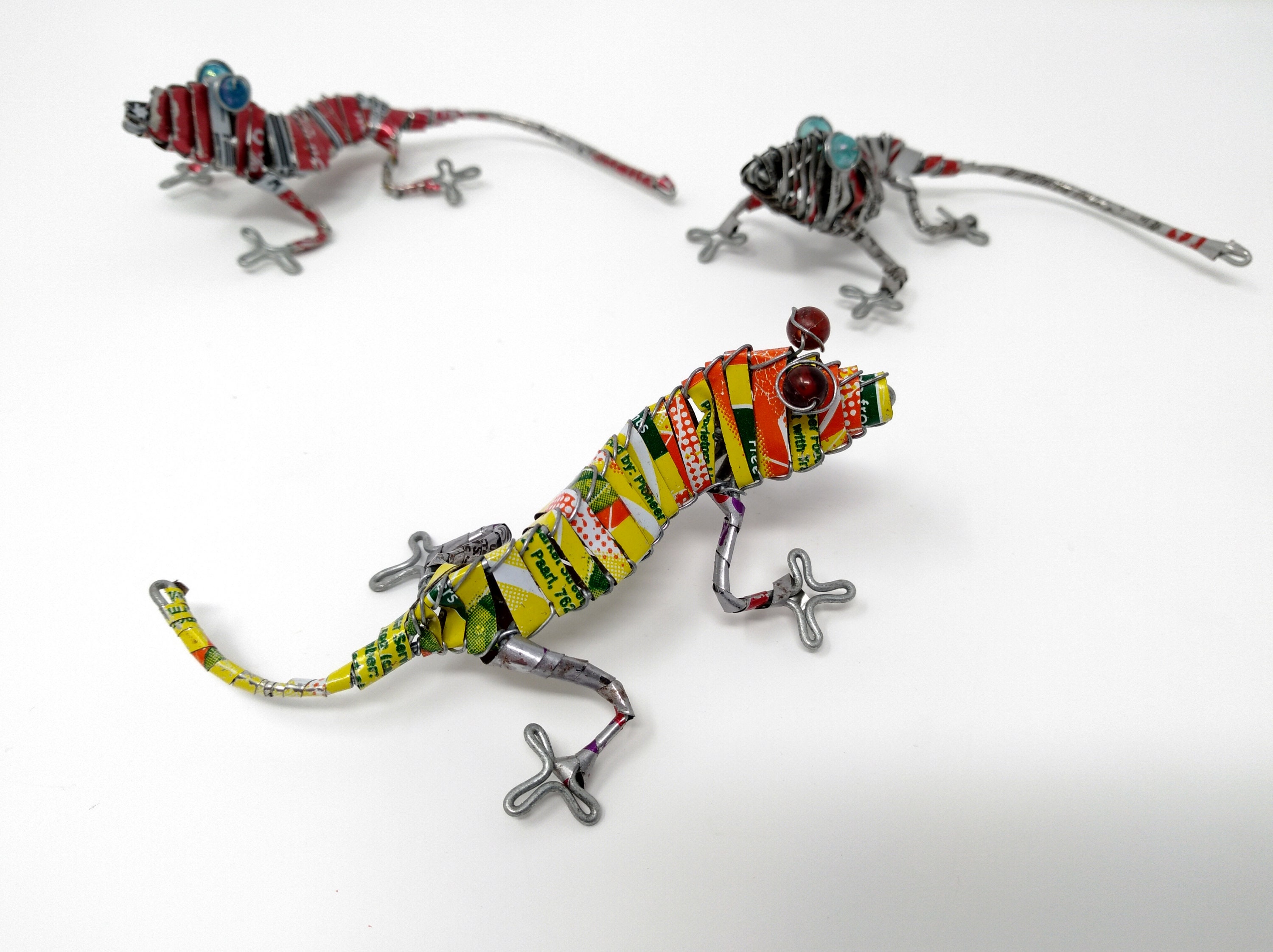 Baby Gecko Recycled Tin Can Lizard - Etsy UK