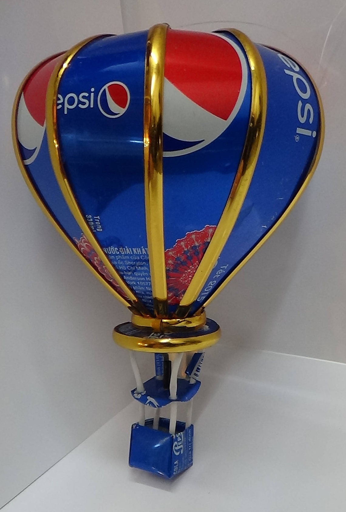 Recycled Pepsi Tin Can Hot Air Balloon Model - Etsy UK