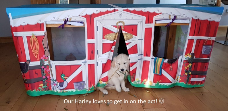 Pony Horse Stables Kids Table Den - Play Tent - Kids Tent - Children's ...