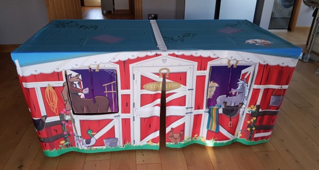 Pony Horse Stables Kids Table Den - Play Tent - Kids Tent - Children's ...
