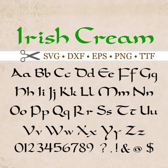 Irish Script Font