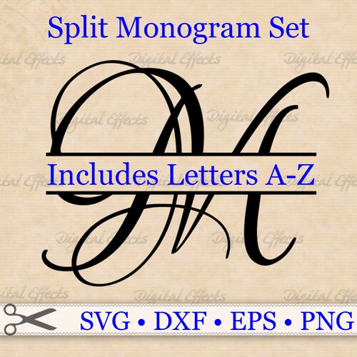 Fancy Letters SVG Cut Files for Cricut Monogram Letters | Etsy
