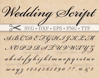 ELEGANT Script Font Monogram Svg, Dxf, Eps, Png; Digital Monogram DIY, Fancy Script, Cursive ...