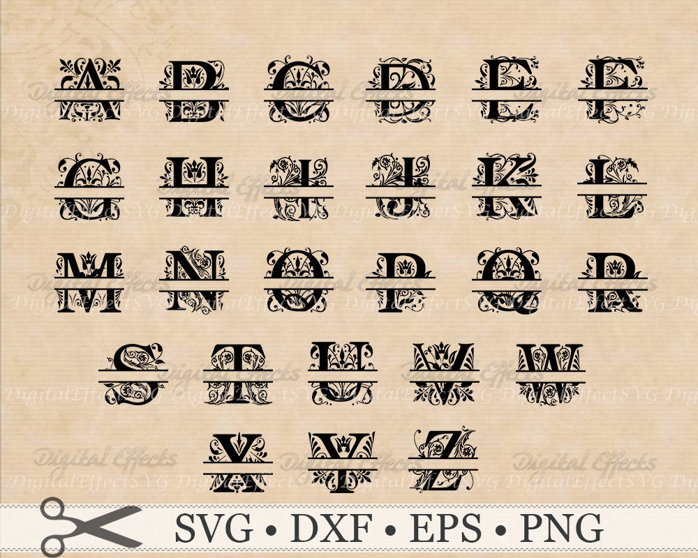 REGAL SPLIT MONOGRAM Svg Dxf Eps & Png Files Regal Split | Etsy Canada