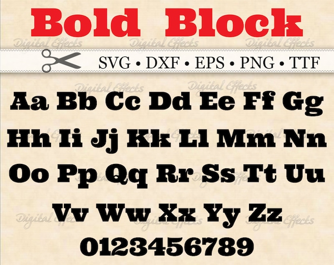 Bold Serif Font Block Font Block Style Font Block Script Font Serif ...