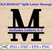 Bold Roman Split MONOGRAM Svg, Dxf, Eps, Png Files, Serif Split ...
