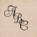 ELEGANT Script Font Monogram Svg, Dxf, Eps, Png; Digital Monogram DIY ...