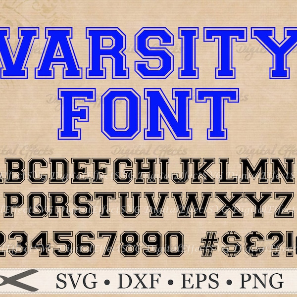 Collegiate Letters Svg - Etsy