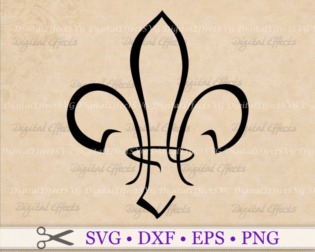 Fleur De Lis SVG File, Stylized Fleur De Lis Svg, Png, Dfx, Eps, Saints ...