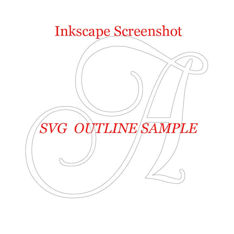 ELEGANT Script Font Monogram Svg, Dxf, Eps, Png; Digital Monogram DIY ...