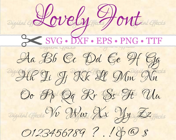 CURSIVE Script SVG, Handwriting Script Monogram Font Svg, Dxf, Eps, Png ...
