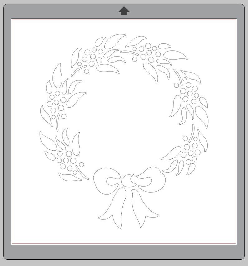 FLORAL WREATH SVG File, Berries Svg, Png, Eps, Dxf Files, Holly Wreath ...
