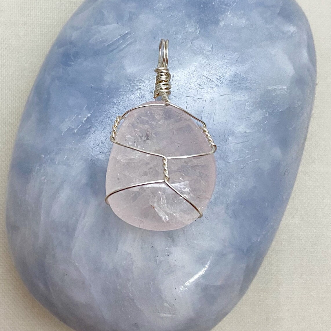 Alambre de cuarzo transparente envuelto colgante-alambre | Etsy